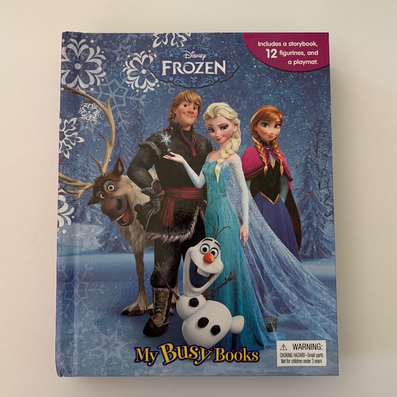 Disney | Toys | Frozen My Busy Books Board Book 2 Figurines Playmat Toy ...
